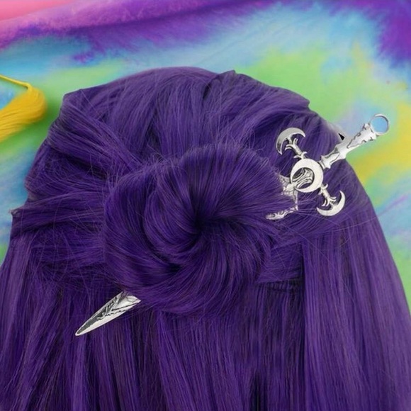 Accessories | 23 Mystical Crescent Moon Phases Sword Hairpin Clip Pick ...